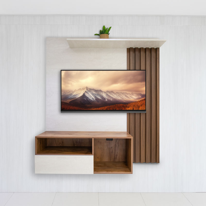 Panel para TV de 140cm Rosewood Canela D-PANRO-0140 - Tandor Comercial